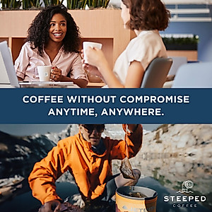 Steeped Coffee Single Serve Coffee Packets - Eco-friendly Individual Instant Coffee Tea Bags - Perfectly Brewed in Minutes, Just Add Water (Variety Pack)(8 Pack)