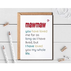 Mawmaw You Have Loved - Special Mawmaw's Day Card - Birthday Card For Mawmaw - Sentimental Card For Mawmaw - Meaningful Card For Mawmaw…