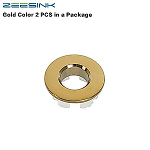 Zeesink Sink Overflow Cover,Basin Trim Overflow Cover for Bathroom Sink,Gold Color