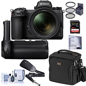 Nikon Z 6II Mirrorless Camera Bundle MB-N11 Multi Battery Power Pack, 64GB SD Card, Bag, Screen Protector and Accessories