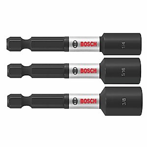 BOSCH ITNS2492 3-Piece 2-9/16 In. Impact Tough Nutsetters Assorted Set