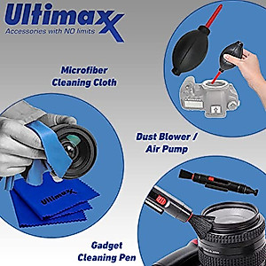 Ultimaxx Essential Bundle + Panasonic Lumix DMC-FZ300 Digital Camera + SanDisk 32GB Ultra SDHC Memory Card, Spare Battery, Water-Resistant Gadget Bag, High Speed Memory Card Reader & More(16pc Bundle)