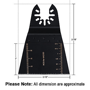 HIFROM Precision Wide Segmented Wood/Plastic/Soft-Metal Oscillating Multi Tool Saw Blades Replacement for Fein Multimaster Bosch Craftsman Dremel and More (18 Pack)