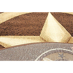 Champion Rugs Texas Western Star Rustic Cowboy Decor Novelty Area Rug Chocolate Brown (7 Feet X 7 Feet Round)