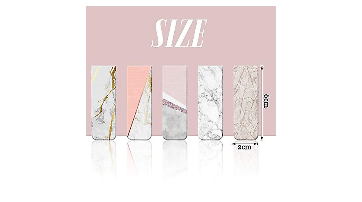 10 Marble Magnetic Bookmarks: Stylish Page Markers for Readers