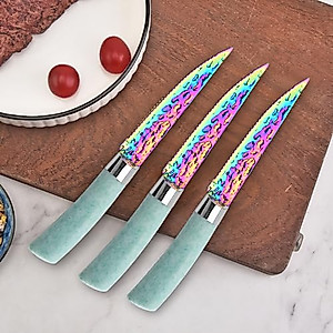 Kitchen Knife Set Non Stick Knives with Wood Storage, Serrated Steak Knife, Chef Knife, Scissors with Sharpener, 15Pcs Ultra-Sharp Cutlery Block Sets for Home & Pro Use Best Gift (Teal)