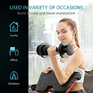 VIVOHOME 2.5 lbs to 15 lbs Adjustable Weights Dumbbells Set of 2 with Anti-Slip Handle and Tray Multiweight Options Workout Equipment for Men Women Home Gym Office