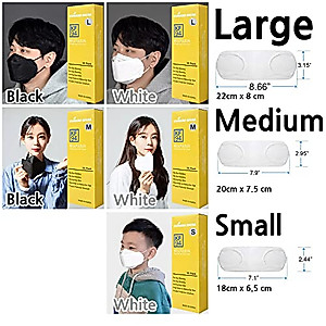ECOMADE ARENA Neulpuleun Disposable KF94 Face Mask with 4-Layer Filters Made in Korea (Black) (Medium 10 pack)