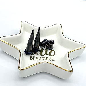 Bngukju 1G/7MM,9MM Stainless Steel Screw Ear Gauges Stretching Kit Tapers Plugs Piercing Stretcher (Black 1G/7MM)