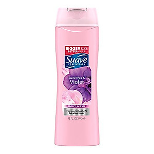 Suave Essentials Body Wash, Sweet Pea and Violet, 15 Fl Oz (Pack of 1)