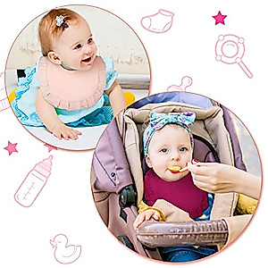 10 Pcs Baby Muslin Bibs Drool Bandana Soft Adjustable Baby Cotton Bibs for Newborn Baby Girl Boy Toddlers Infants Teething (Retro Colors)