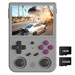 JoySeed RG353V Handheld Game Console Dual System with 35000 Games, 256G 3.5 Inch Arcade Retro Game Console - Grey