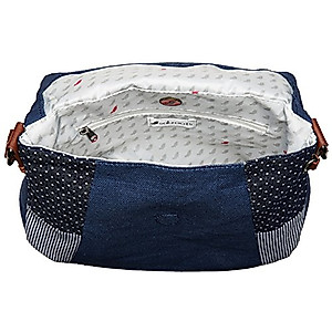 Sakroots womens Foldover Crossbody Bag Cotton Canvas, Multifunctional Purse With Adjustable Strap Zipper Pockets Sustainable Durable Design, Navy Spirit Desert, One Size US