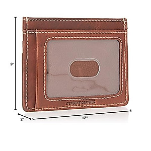 Lucky Brand Men's Embossed Card Case, Leather Western-Brown, One Size