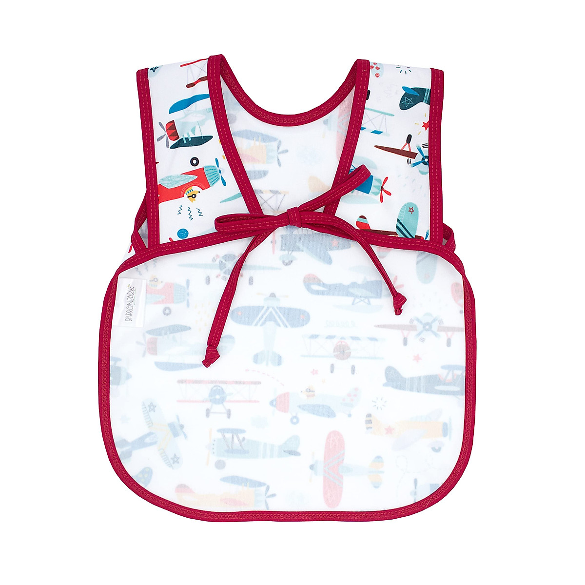 BapronBaby Retro Airplanes Bapron - No Neck Tie Safer Bib for Baby & Toddler - Soft Waterproof Stain Resistant - Machine Washable - Sz Preschool 3-5yrs