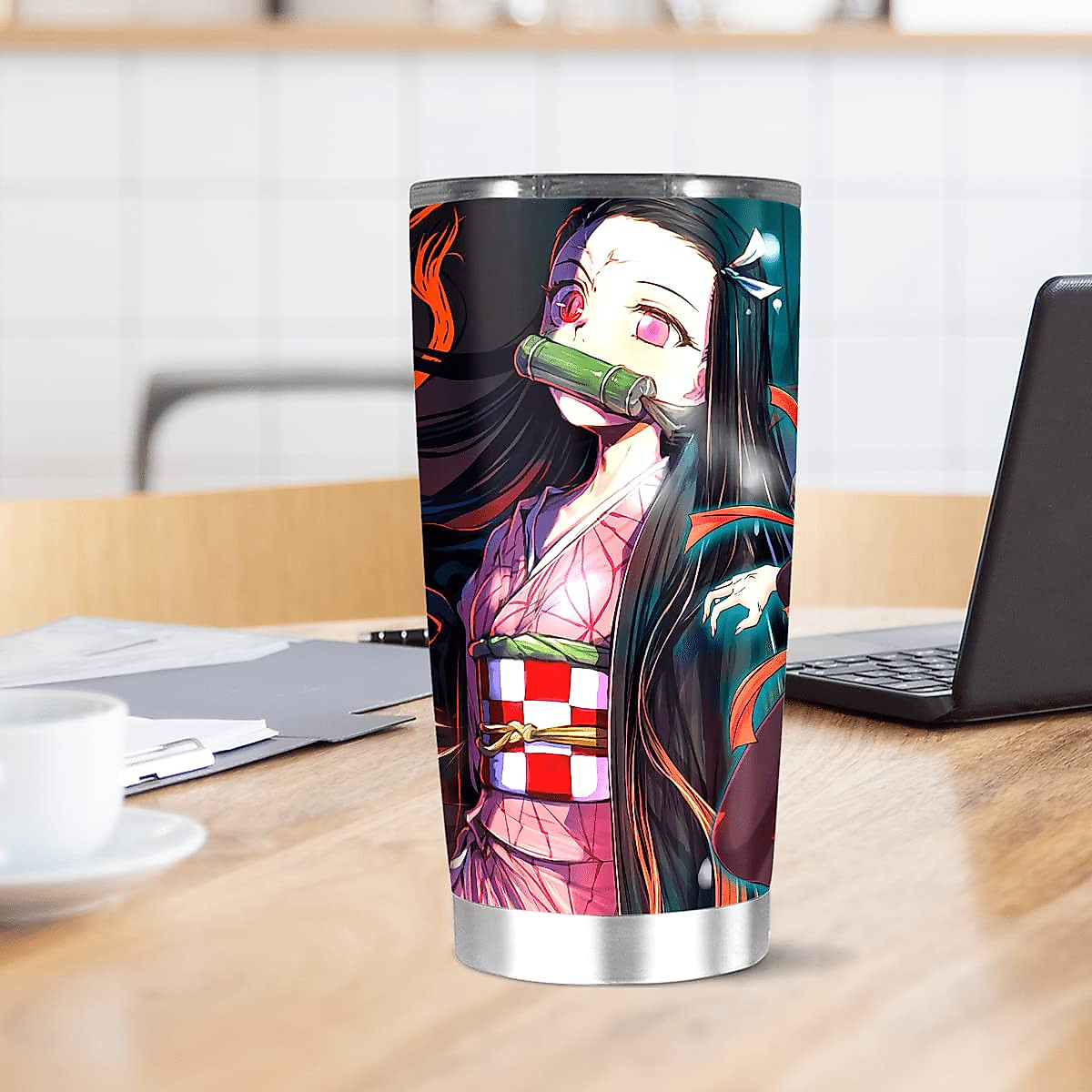 Stainless Steel Insulated Tumbler 20oz nezuko Cold Coffee Tea Wine Hot Iced Cup Mug Suit for Home Office Travel