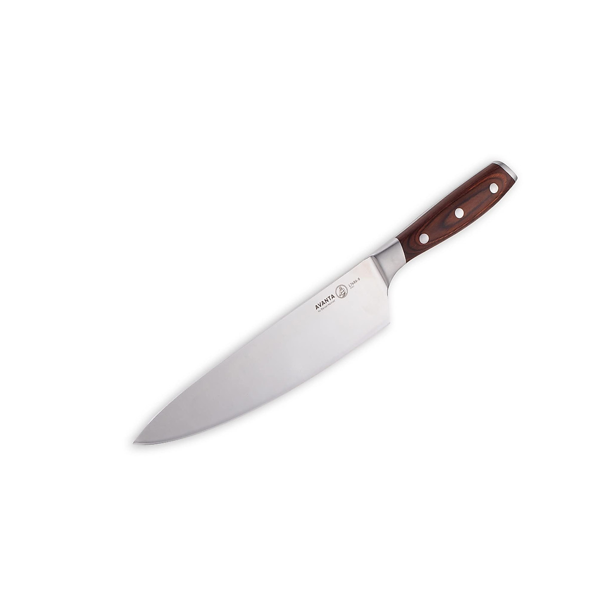 Messermeister Avanta 10-Piece Pakkawood Knife Block Set - German X50 Stainless Steel - Includes 4 Speciality Knives, Heavy-Weight Fork, 4 Steak Knives & Magnetic Knife Block