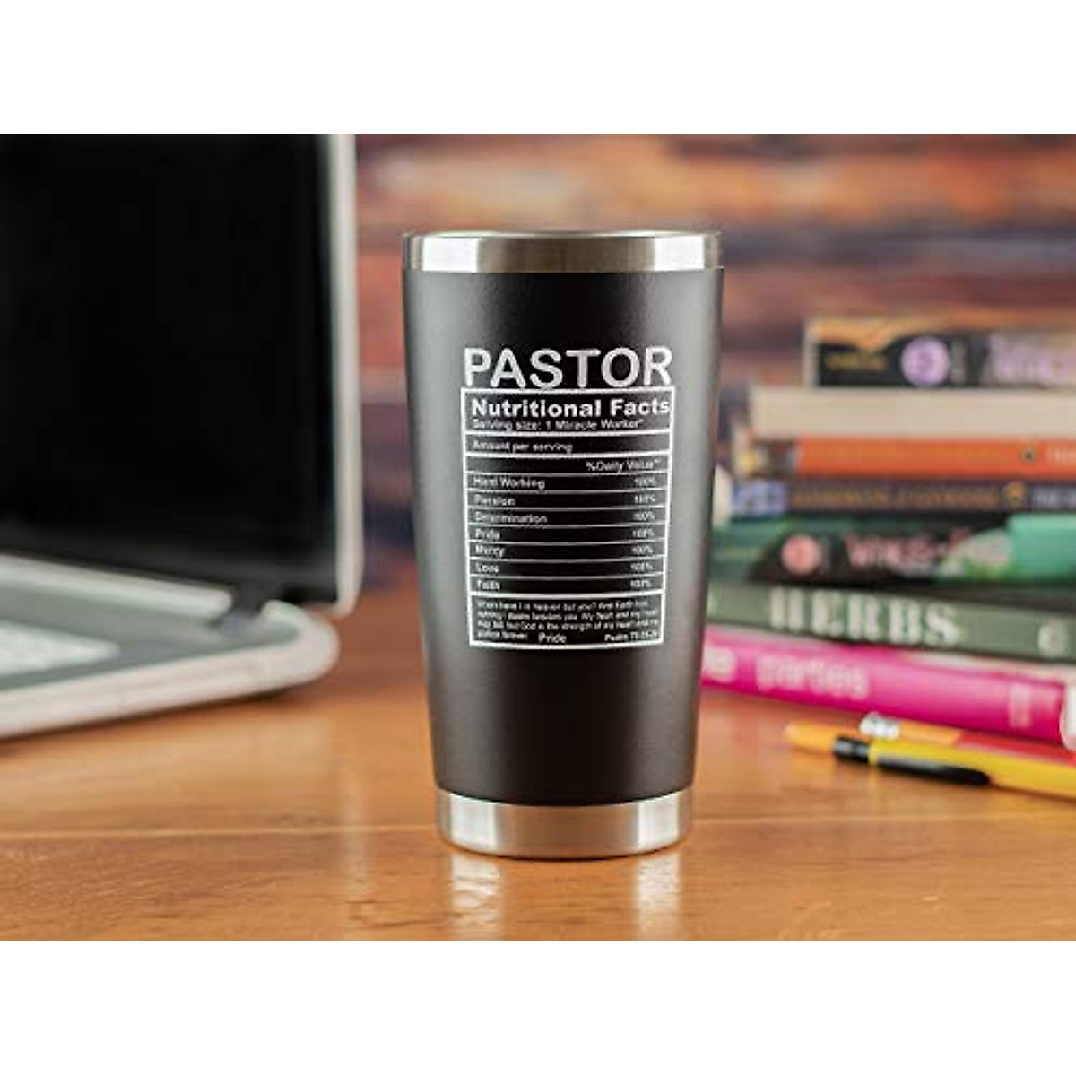 KLUBI Pastor Gifts for Men Women- 20oz Travel Coffee Mug - Funny Gift Idea for Appreciation, Women, Birthday, Basket, Anniversary, Best