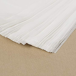 Muellery White Plain Plastic Bags 200 Pieces For Merchandise Retail Grocery Bags 7.7 x 12.8 inch