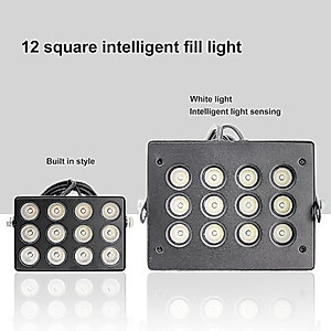 Natudeco LED Parking Lot Light Adjustable Lighting Angle Parking Lot Lamp Light Sensing Function Parking Lot Barrier Light for Roadways Driveways