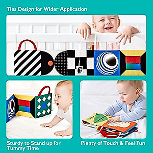 Newborn Toys Baby Toys 3-6 Months High Contrast Baby Books 0-6 Months Crinkle Touch Feel Books Infant Toys 0-3 Months Tummy Time Toys 0-3-6 Months Baby Sensory Toys Baby Boy Gifts Girl Shower Gifts