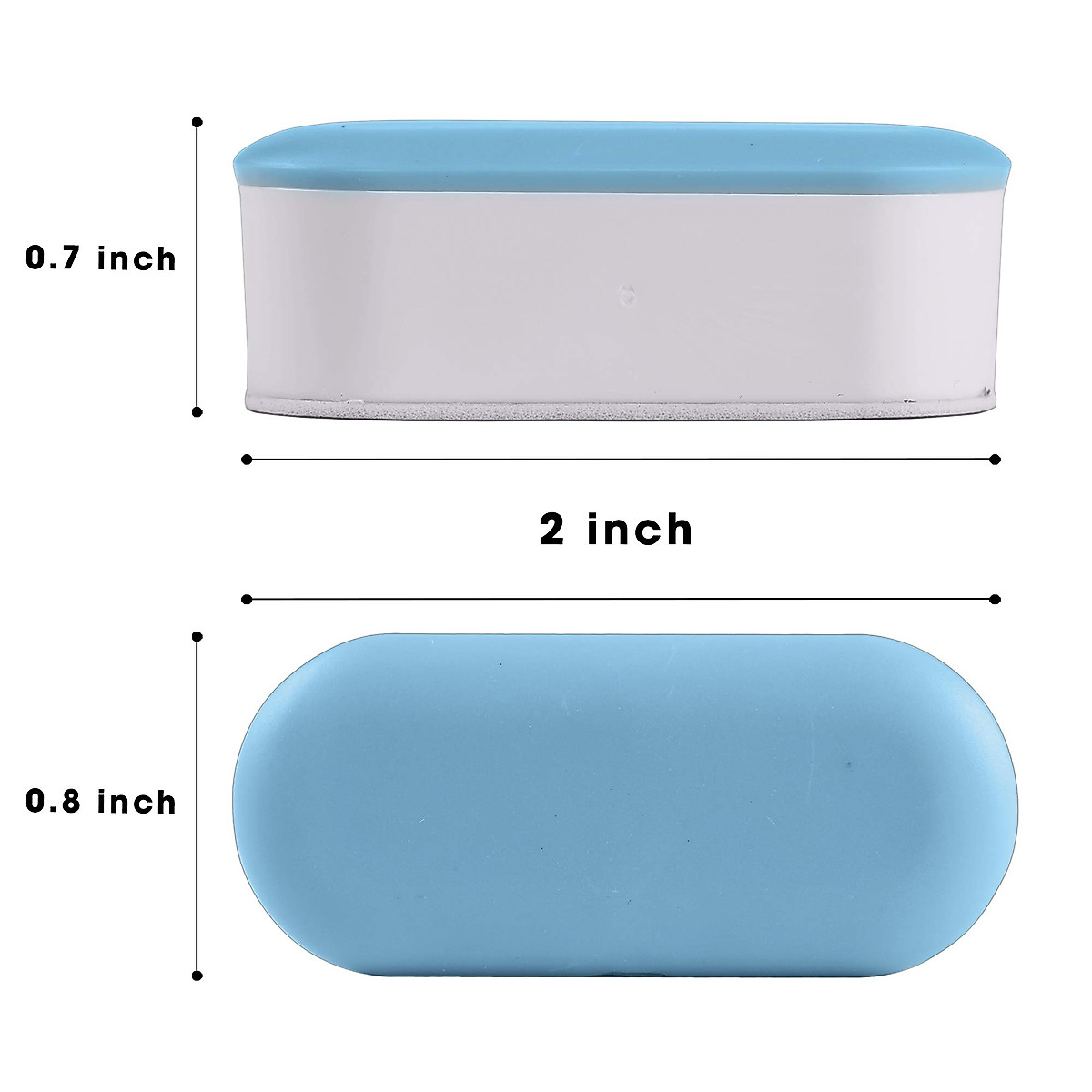 Strongest Adhesive Toilet Seat Bumper Replacement Kit for Bidet, Blue Bottom Universal Toilet Lid Bumper Rubber for Families, Hotels, Hospitals, School Toilet Seats (6 Pack)