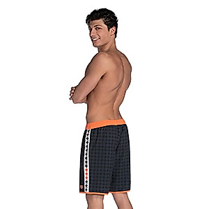 Arena Men's Standard 50th Anniversary Beach Bermudas, Black Multi-Nespola-White