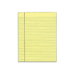 TOPS 7522 The Legal Pad Glue Top Pads, Legal/Wide, 8 1/2 x 11, Canary, 50 Sheets (Pack of 12)