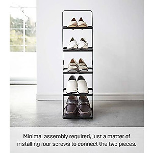 Yamazaki Home Shoe Rack, Tall, Black