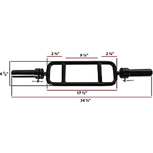 CAP Barbell 34" Olympic Triceps Bar, Black (OBIS-34SB)