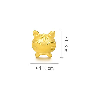 CHOW SANG SANG 999 24K Solid Gold Chinese Zodiac Charm Blessing Bracelet for Women 86417C (19, Tiger)