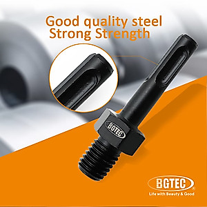 BGTEC Core Drill Adapter 5/8“-11 Male Thread to SDS Plus Shank for Hammer Drill,Rotary Hammer Drill Core Drilling