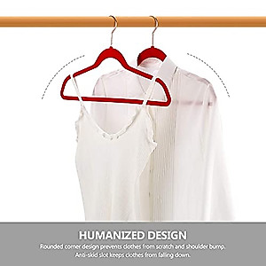 DLD Velvet Hangers Non Slip Velvet Suit Hangers 50 Pack Space Saving Velvet Clothes Hanger Premium Velvet Non Slip Hanger Ultra Thin Adult Hanger for Coats, Suit