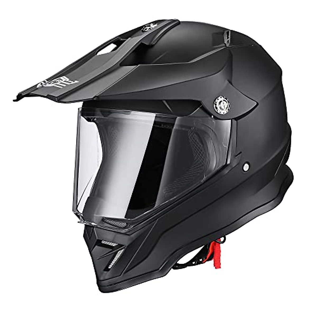 AHR Full Face Dual Sport Motorcycle Helmet Dirt Bike Off Road ATV Motocross Lightweight Helmet DOT Approved H-VEN35 (X-Large,Matte Black)