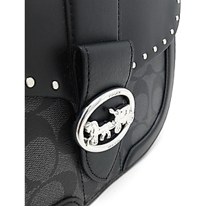 COACH Women's Georgie Saddle Bag (Black Graphite)
