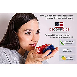 DeodorDice – Shoe Deodorizer – All Natural, Non Toxic Deodorizers, Sneaker Odor Eliminator Balls – Car Air Freshener With Zeolite For Shoes, Gym Bag, Locker, And Car – 6 Pack