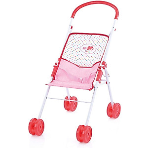Little Mommy Doll Travel Stroller (D82489), One Hand Push for Adventure Filled Strolls - Seat Belt to keep Baby Doll / Stuffed Animal Safe, Foldable - Fits Dolls up to 21", Age 3+ [Amazon Exclusive]