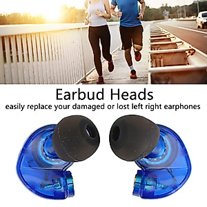 ASHATA for SE215 Wired Sound Isolating Earbuds Head, 1 Pairs of Pluggable Replacement Stereo Earphone Head for SE315 SE535 SE215, with MMCX Interface (Clear Blue)