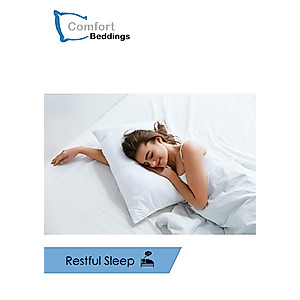 Comfort Beddings Queen Pillow Cases Set of 4 White 100% Organic Cotton 600 Thread Count Premium White Cotton Pillowcases, Queen Pillowcase Pillow Covers, 20 x 30 inch