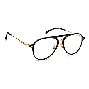 Carrera 1118/G Aviator Prescription Eyewear Frames, Black Red, 55mm, 17mm
