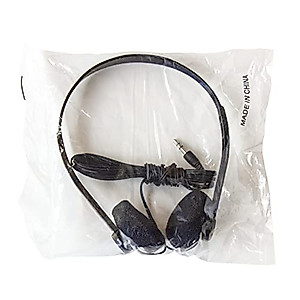 Soundnetic SN06 Disposable Stereo Limited Use Headphones, Black, Count of 100, Pack of 1
