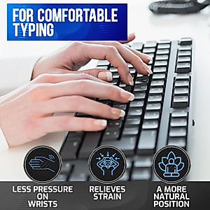 Computer Keyboard Feet Replacement 2 Pcs - Rubber Grip Small Ergonomic Tilt Stand Clips to Prop Up Keyboard Legs - for Logitech K120, K260, K270, K330, K345, K350, K360, K520, K835, K850 and More