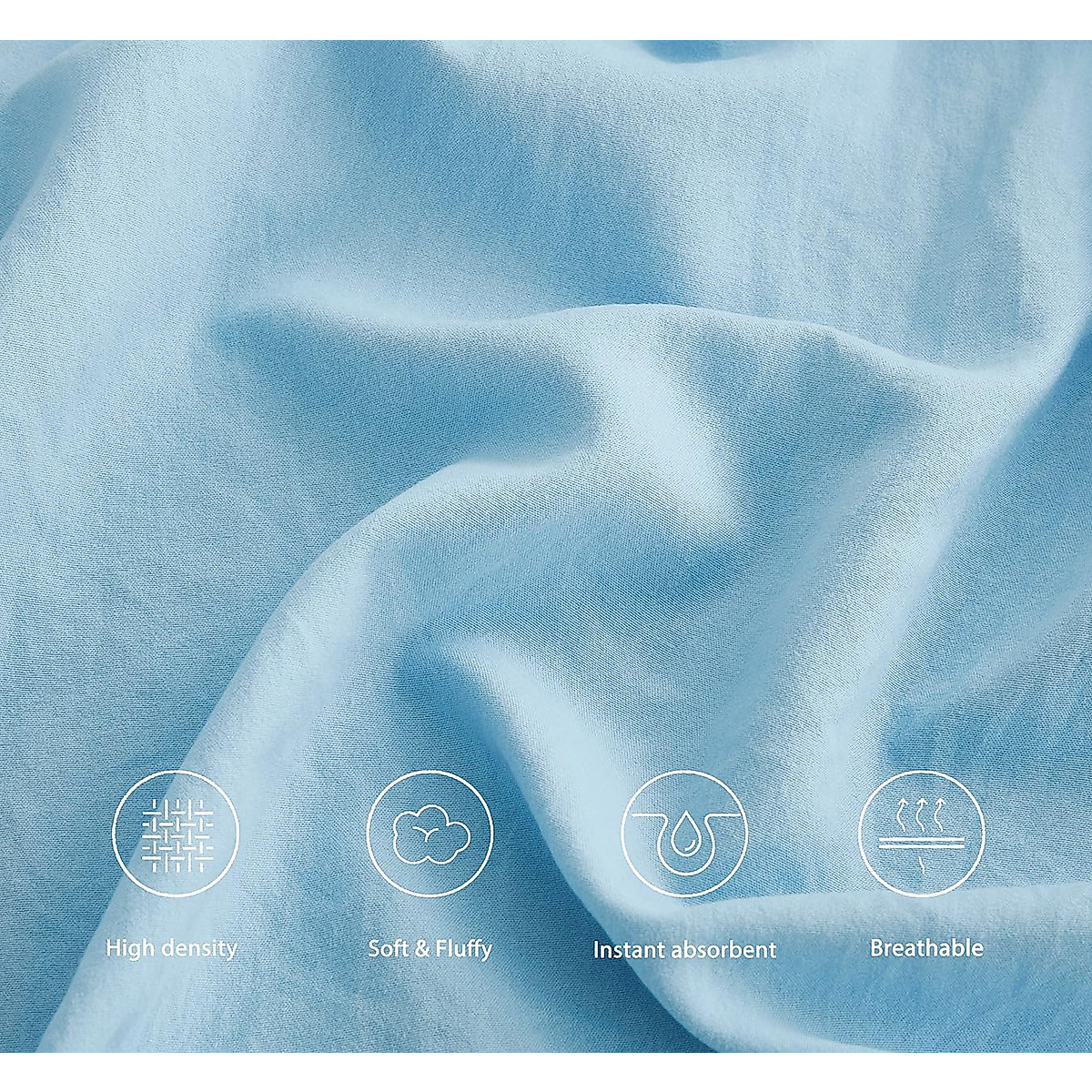 Chezmoi Collection Stone Washed Full Size Sheet Set - 4-Piece Extra Soft Breathable Wrinkle & Fade Resistant 14-Inches Deep Pocket Sheets & Pillowcases Set - Full, Chambray Blue