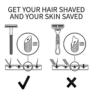 Bambaw Double Edge Safety Razor, Single Blade Razor for Men with Razor Stand, Men's Safety Shaving Razors – Black