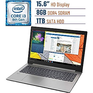Lenovo Premium IdeaPad 330 15.6" HD LED Laptop PC, Intel Dual Core i3-8130U 2.2GHz, 8GB DDR4, 1TB HDD, 802.11ac WiFi, Bluetooth, HDMI, Intel UHD Graphics 620, Webcam, Windows 10 - Platinum Gray