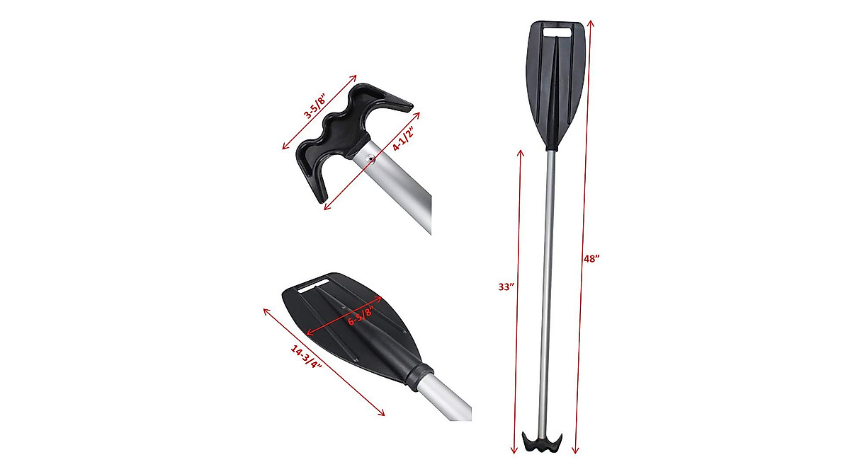 Pactrade Marine 4ft Boat Paddle & Hook - Aluminum, Plastic Blade