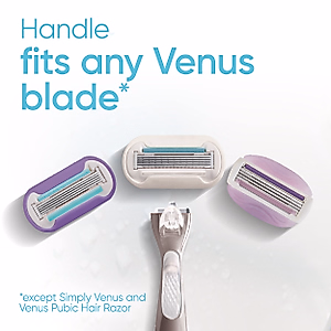 Gillette Venus Deluxe Smooth Sensitive Women's Razor Handle + 2 Blade Refills