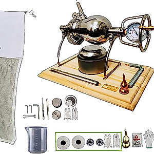 UEIDIHI Popcorn Maker Machine for Amplify Corn Rice Pellet, Retro Mini Stainless Steel Popcorn Pot, Samall Hand Popcorn Machine, Traditional Old-Fashioned Pop Corn Makers