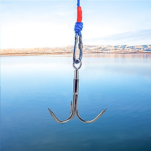 1225lb Double Sided Fishing Magnet Bundle Pack - Includes 6mm 100ft High Strength Nylon Rope with Carabiner, Non-Slip Nylon Gloves, Threadlocker, Grappling Hook & Tape (Complete Kit)