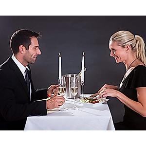 Taper Candles ,Tapered Candlesticks - dripless 8 Inch unscented, White , 6 Pack